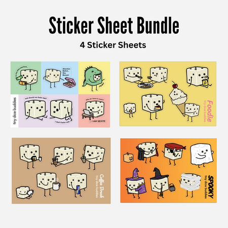 Tiny Dice Buddies Sticker Sheet Bundle (Set of 4 Sticker Sheets) – Tiny ...